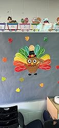 Amazon.com: Turkey Bulletin Board Decoration Set Thanksgiving Turkey ...