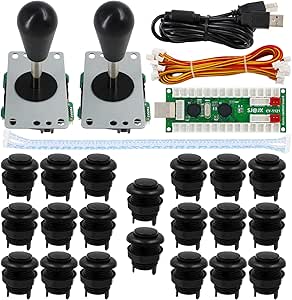 Amazon.com: SJ@JX Arcade Game 2 Player Controller DIY Kit Buttons Cherry MX Mechanical Keyboard ...