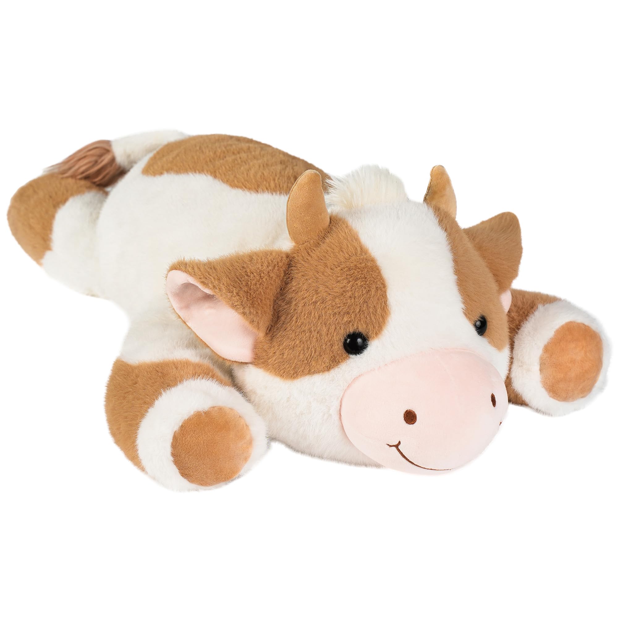 Amazon.com: GILFWM Weighted Stuffed Animals Cow - 25" Big Stuffed ...