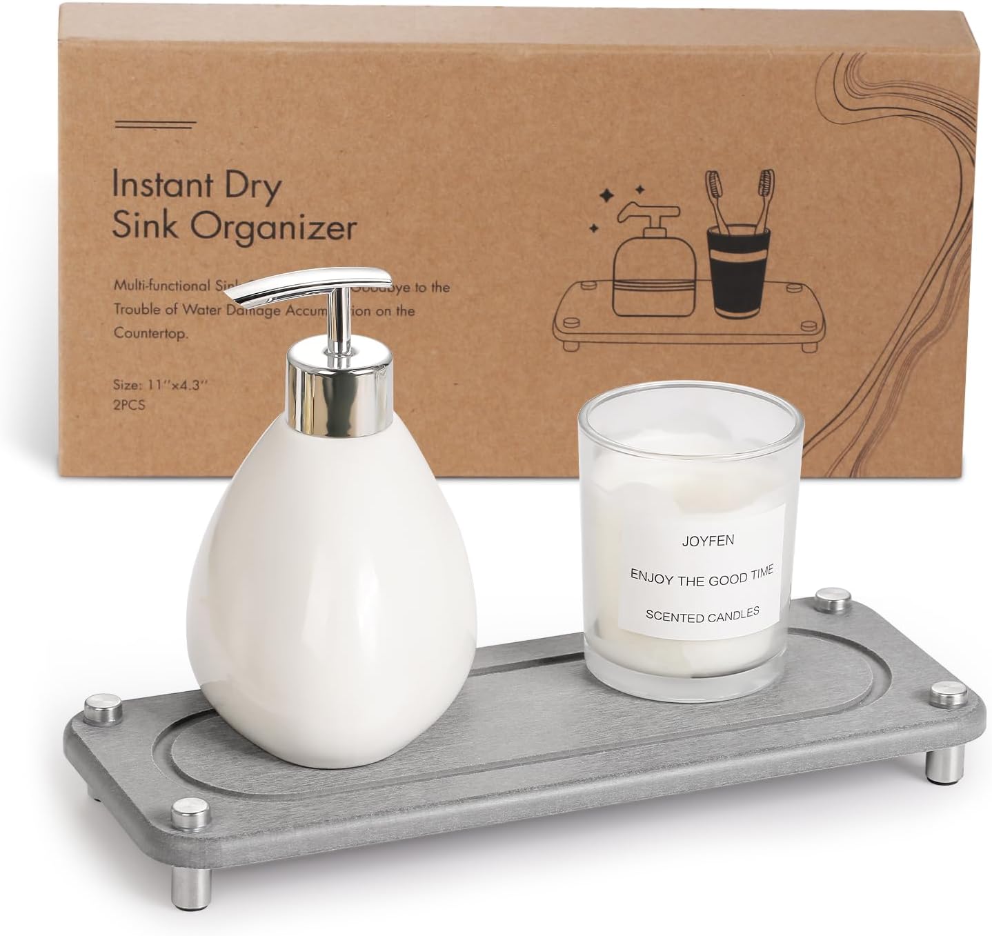 Amazon.com - Sink Caddy Instant Dry Sink Organizer Kitchen Bathroom ...