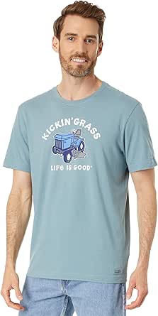 Amazon.com: Life is Good Kickin' Grass Short Sleeve Crusher-Lite™ Tee ...