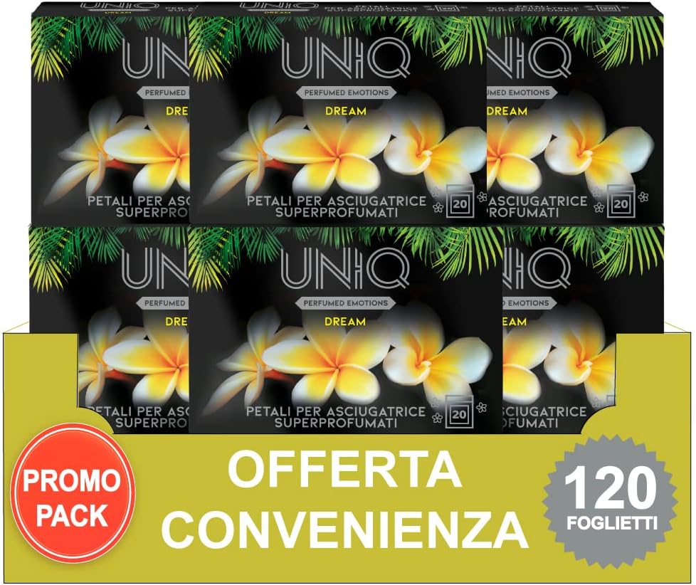UNIQ - Foglietti Per Asciugatrice Super Profumati - Bucato Morbido e ...