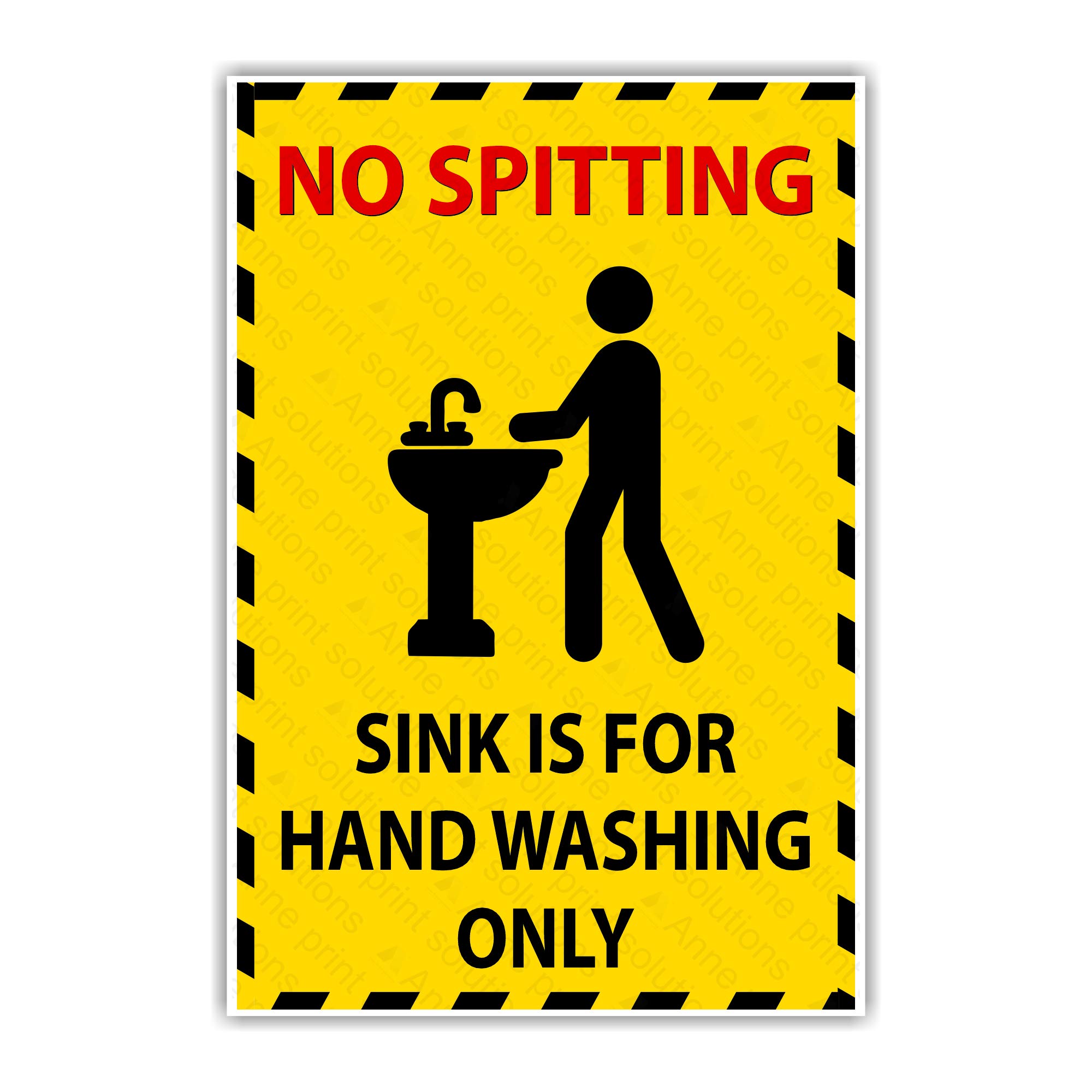 Anne Print Solutions® Coronavirus No Spitting Stickers Pack of 4 Pcs ...