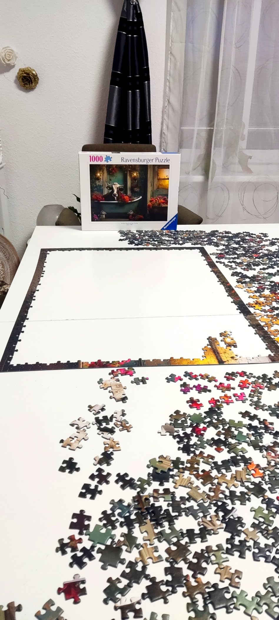 Ravensburger Puzzle 12000782 - Die Kuh in der Badewanne - 1000 Teile Puzzle für Erwachsene und ...