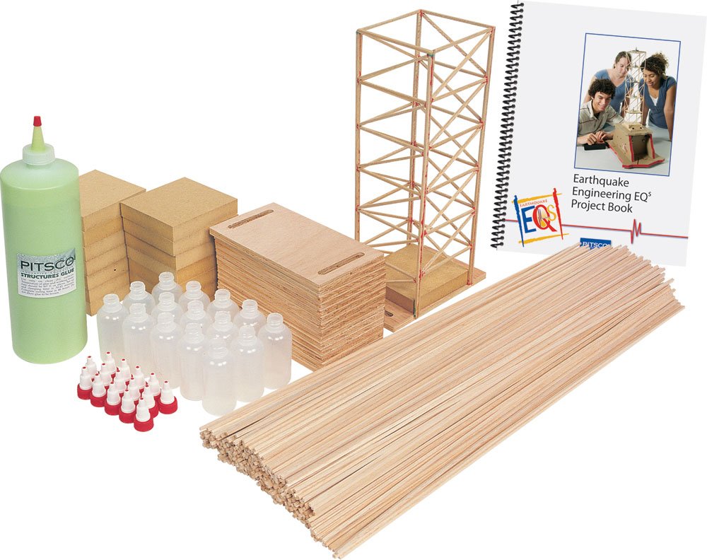 Amazon.com: Pitsco Balsa Wood QuakePak Kit (For 30 Students) in Pairs ...