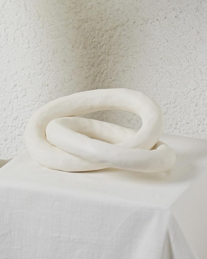 Amazon.com: UPWOIGH White Knot Inspired Modern Ceramic Decor,Large ...