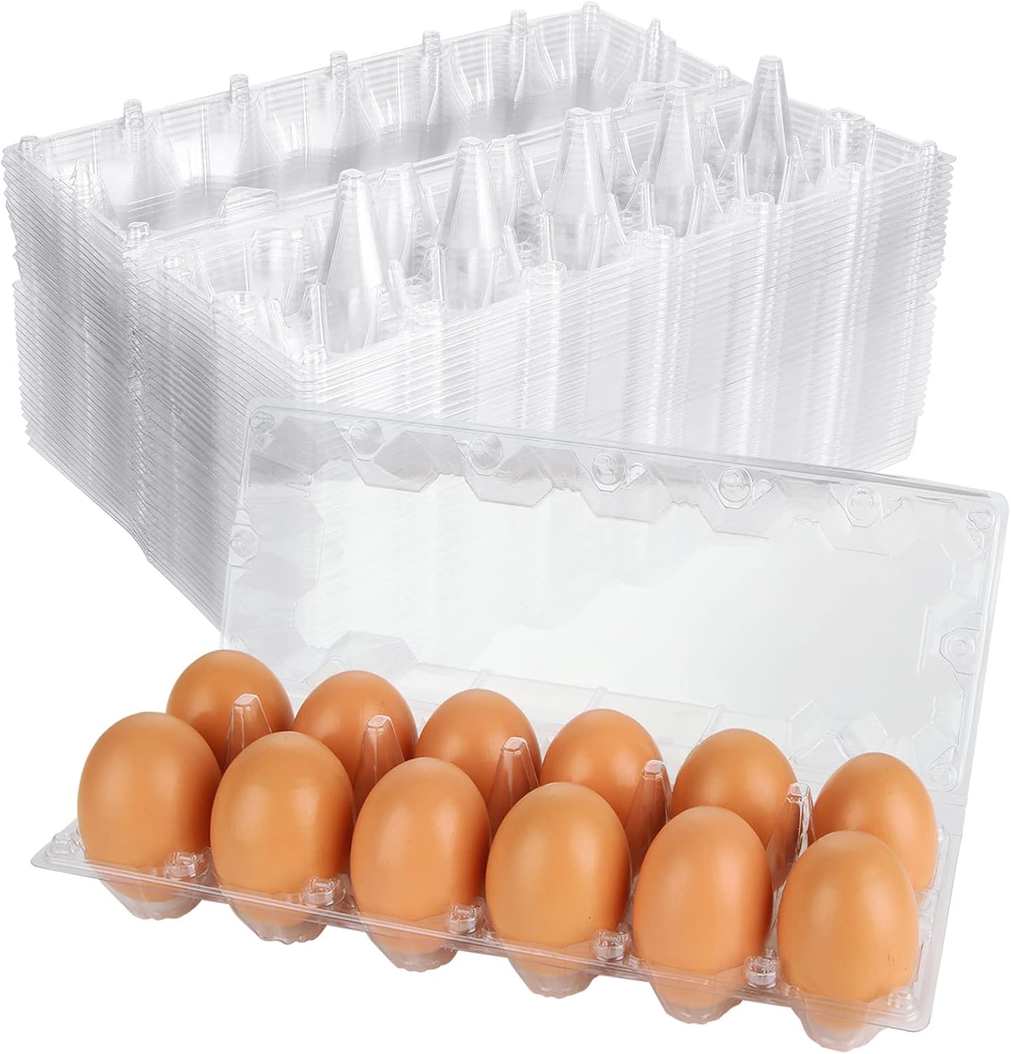 FVIEXE 40PCS Egg Cartons Cheap Bulk, Each Holds 1 Dozen Eggs (12 Eggs ...