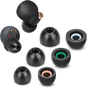Amazon.com: Memory Foam Tips for Sony Earbuds, WF-1000XM4 / XM3 / WF ...