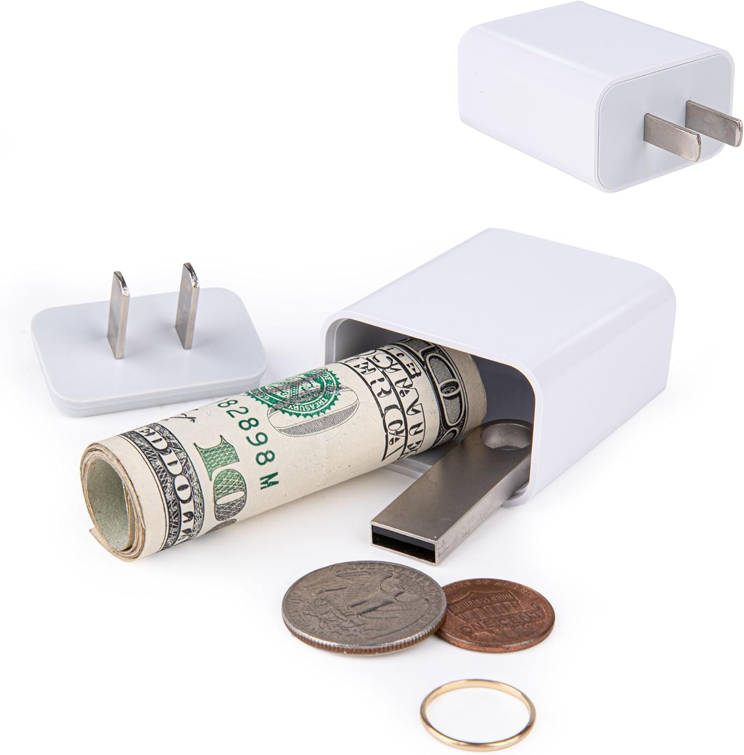 Plug Storage Realistic Looking Charger with Storage Hiding Places for ...