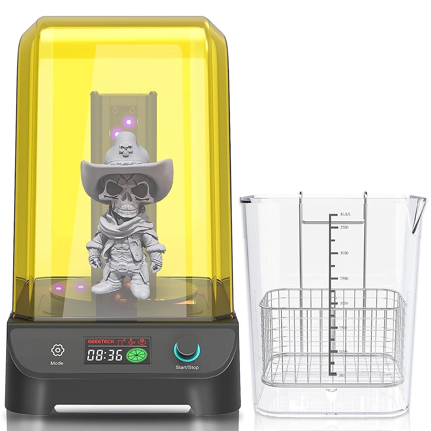 Amazon.com: GEEETECH 360° Wash and Cure Station with 19Pcs 405nm UV ...