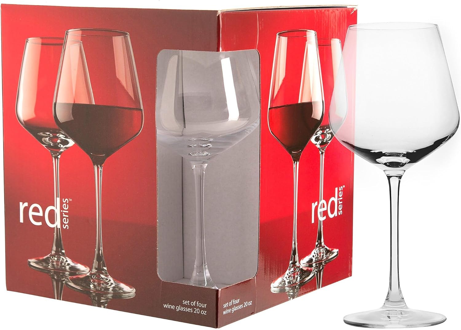 Amazon.com | Home Essentials 4pc Wine Glass Set 4 Pc Set Clear: Wine ...