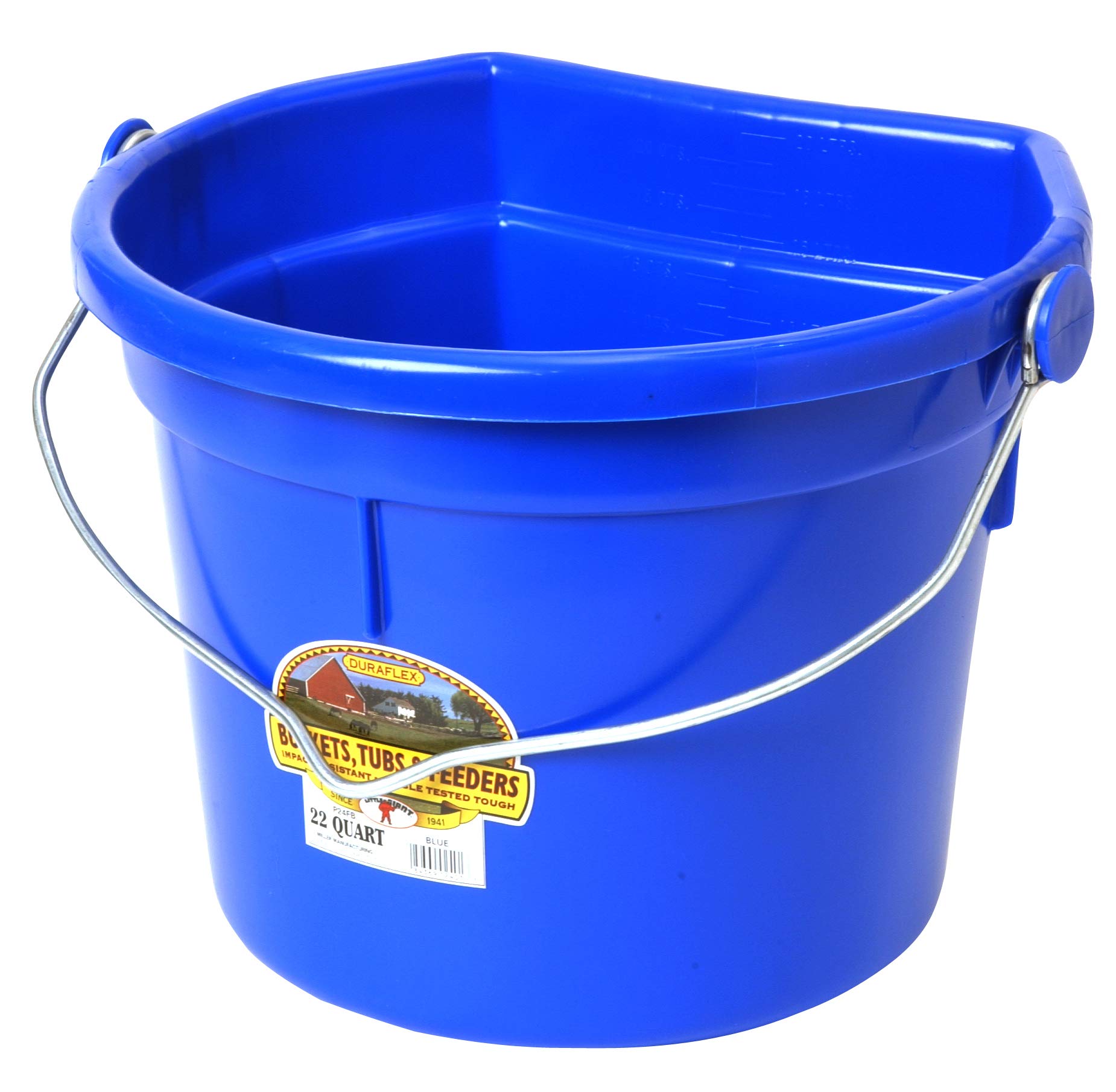 Amazon.com: Little Giant® Plastic Animal Feed Bucket | Flat Back Feed ...
