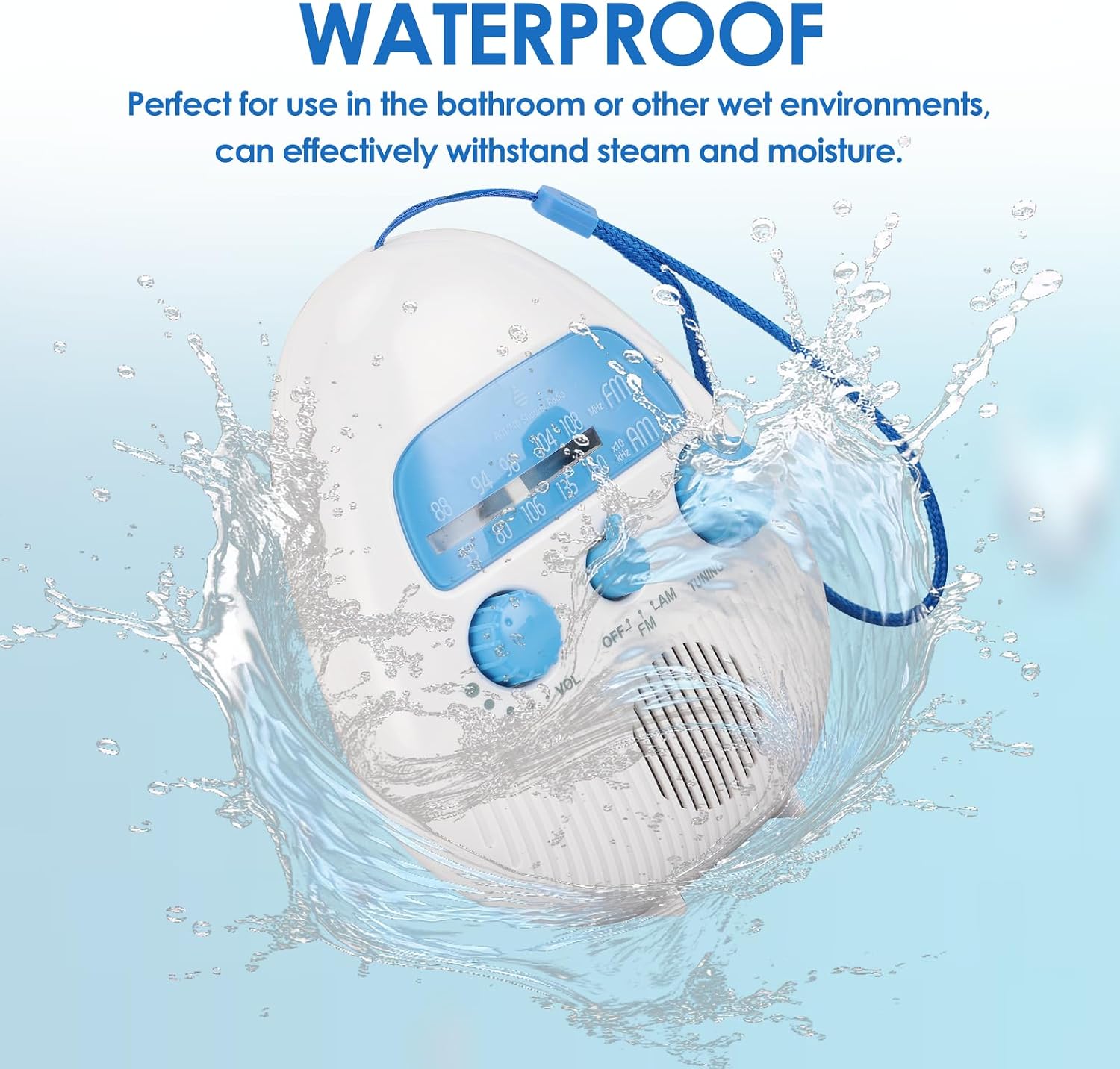 Best Waterproof Radio For Shower Shower Radio AM FM , Waterproof ...