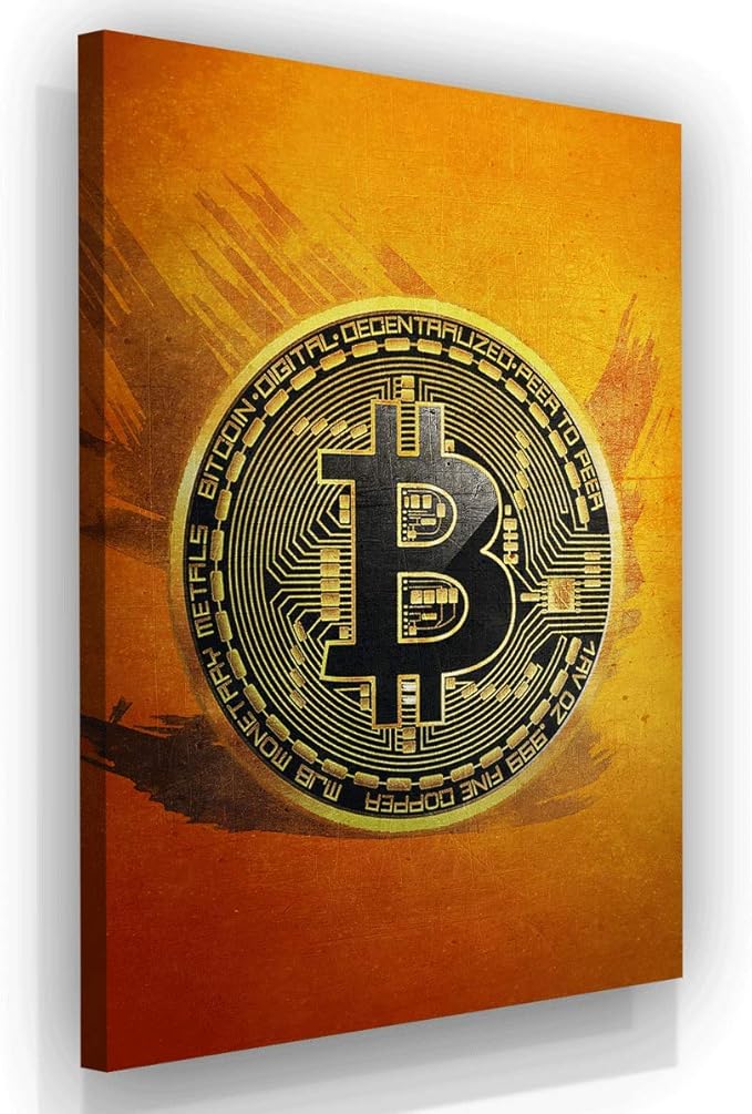 Amazon.com: SuccessHunters Bitcoin Wall Canvas Print Motivational Hodl ...