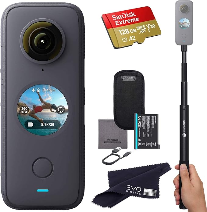 Amazon.com : Insta360 ONE X2 360 Camera with Touchscreen - 5.7K30 360 ...