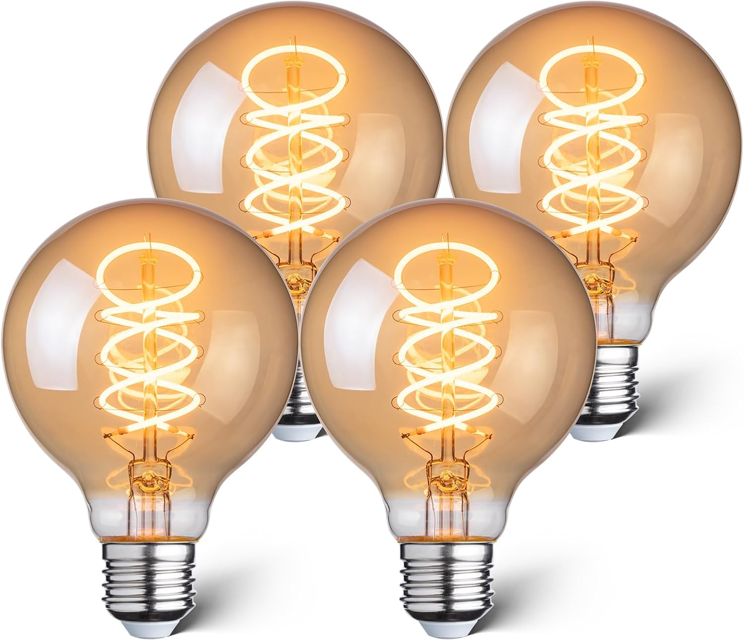 LED Deko Glühbirne E27, 1800K 4W Vintage Edison Birne, Bernstein Glas ...