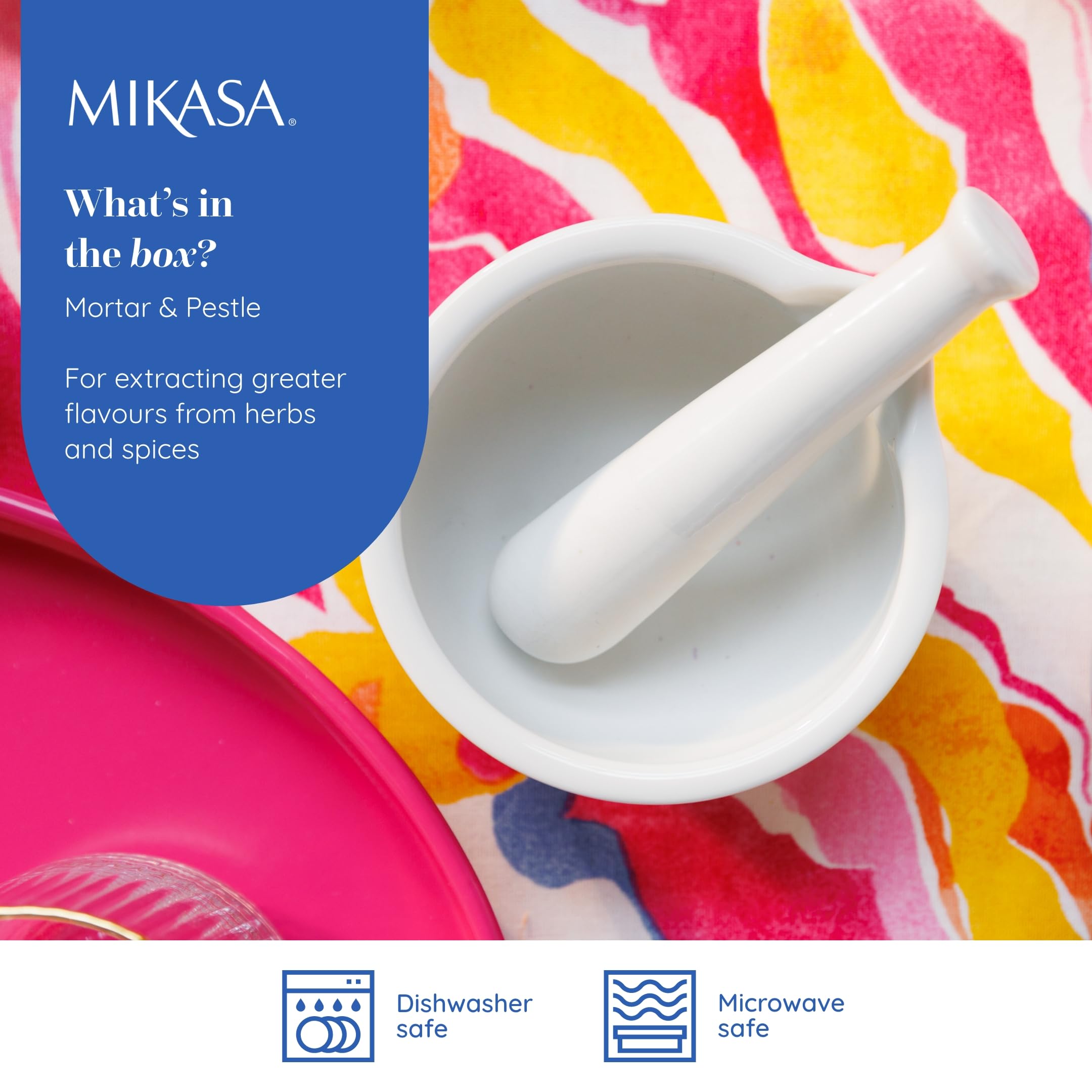 Mikasa Chalk Porcelain Mortar & Pestle, Labelled – BigaMart