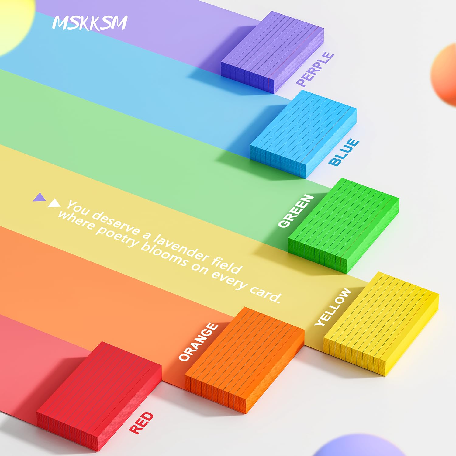 Snapklik.com : Colored Index Cards 3x5 Inch - 300 Count Flash Cards For ...