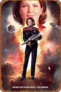 Amazon.com: Captain Janeway Poster Tin Sign Cafe bar Home Wall Art ...