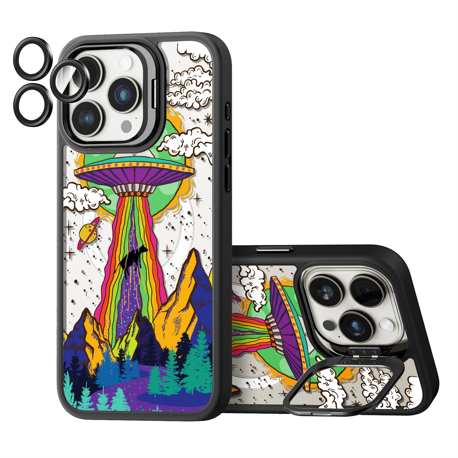 Amazon.com: Rosarnnah Casevivid Magnetic for iPhone 15 Pro Max Magsafe Case with Stand Cute ...