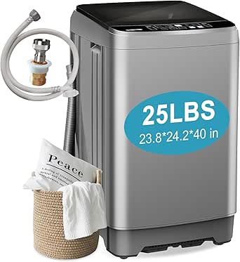 Amazon.com: Portable Washing Machine, 25 LBS Full Automatic Washer with ...