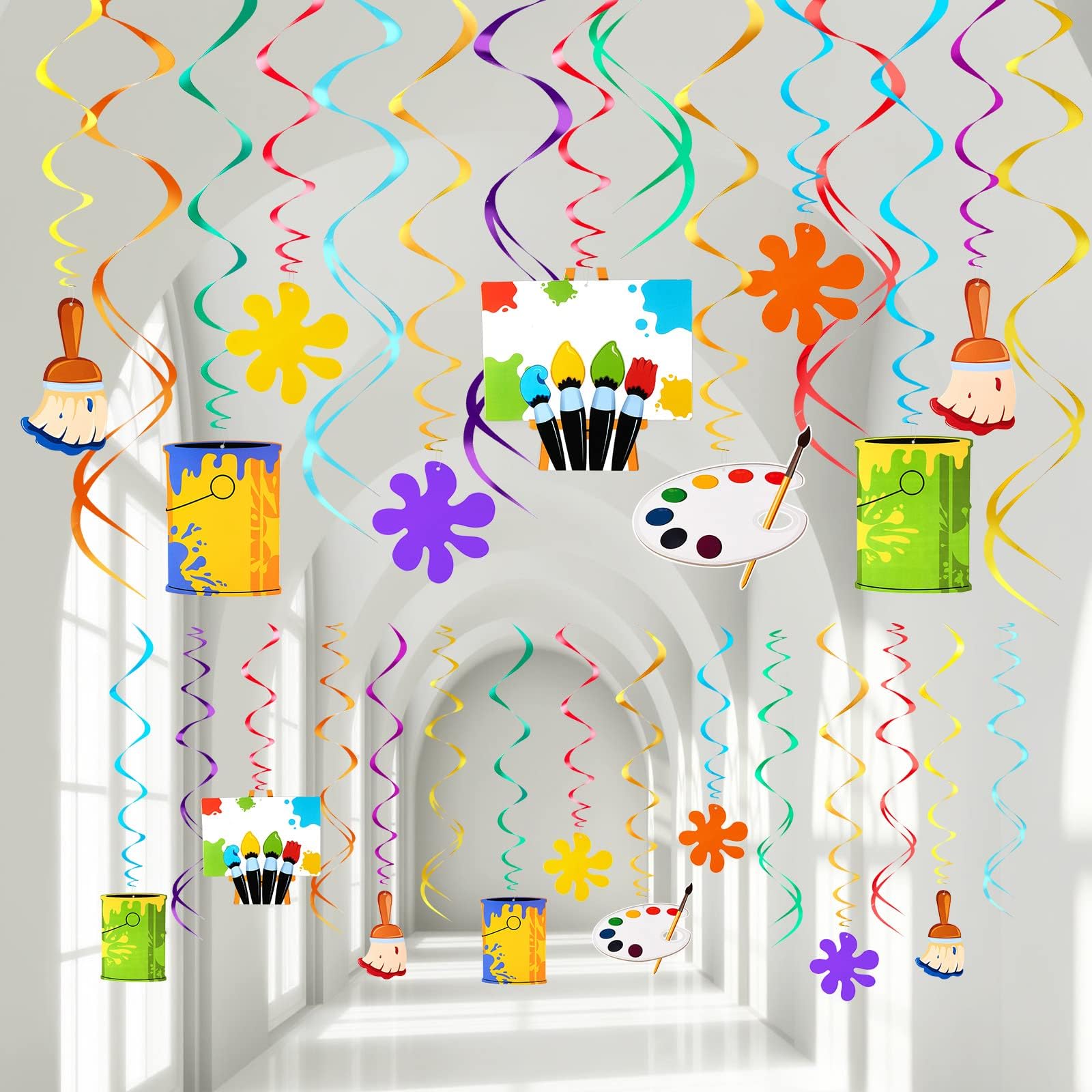 Amazon.com : Art Paint Cutouts Art Theme Classroom Bulletin Board ...