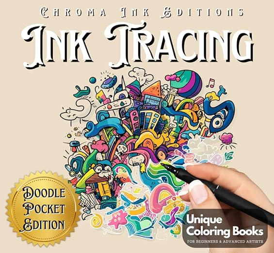 Amazon.com: Waidly Entertaining Ink Tracing Cozy Doodles: A Pocket-Size ...
