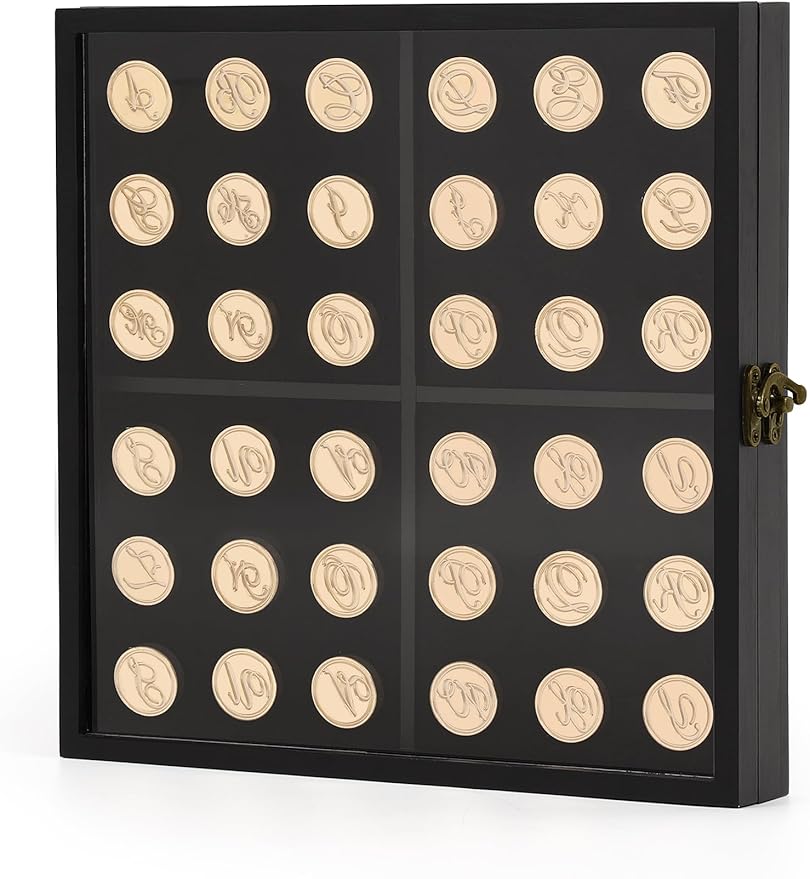 Amazon.com: 36 Slot Wax Seal Stamp Head Storage Box, Pine Wood See ...