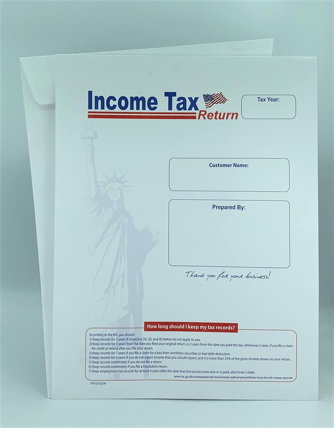 Amazon.com : 100 Cashier Depot Income Tax Return Envelope for Customers ...