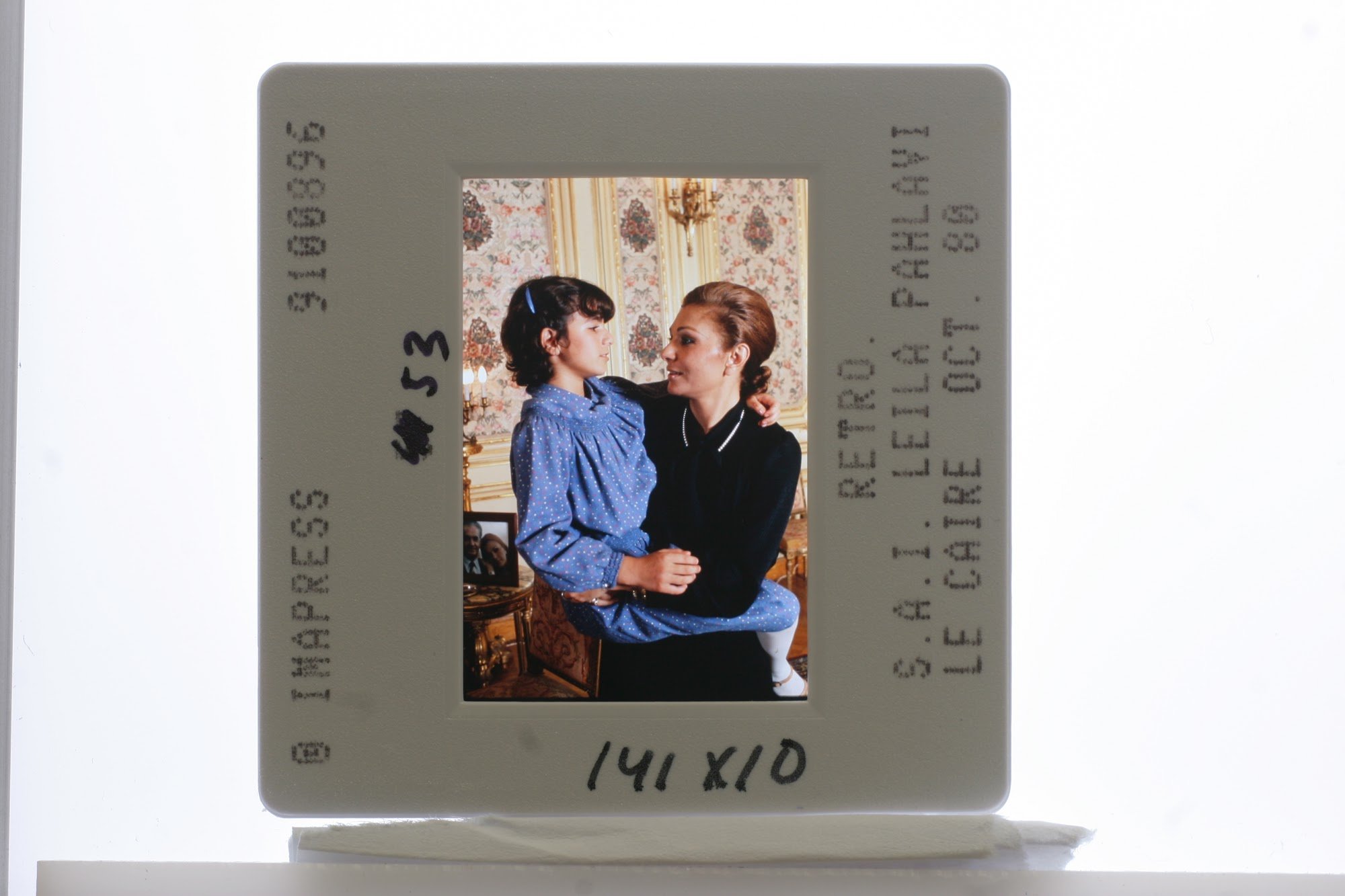 Buy Slides photo of Princess Farah Pahlavi carrying her daughter ...