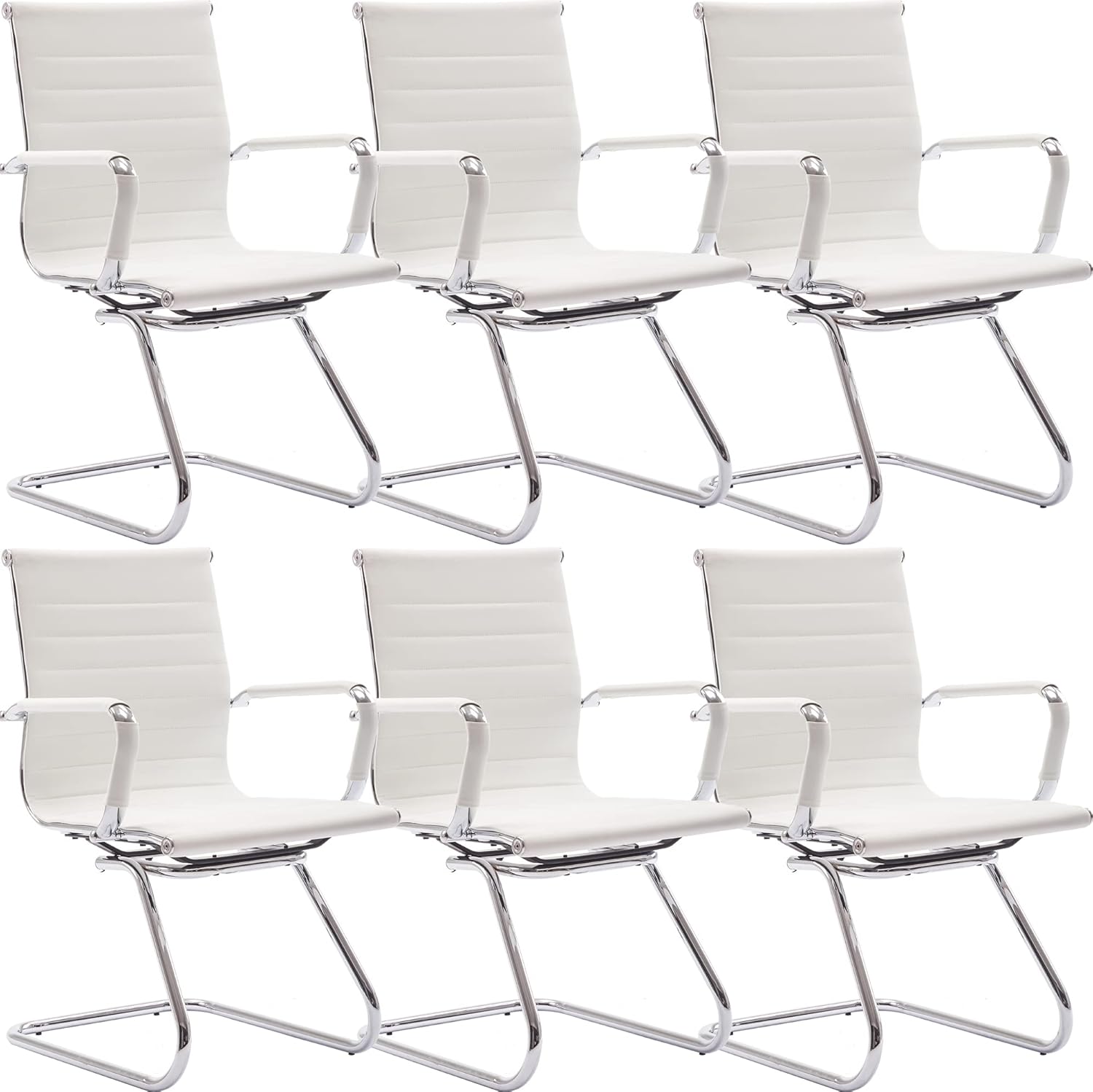 Amazon.com: Wahson Office Guest Chairs No Wheels & Reception Chairs ...