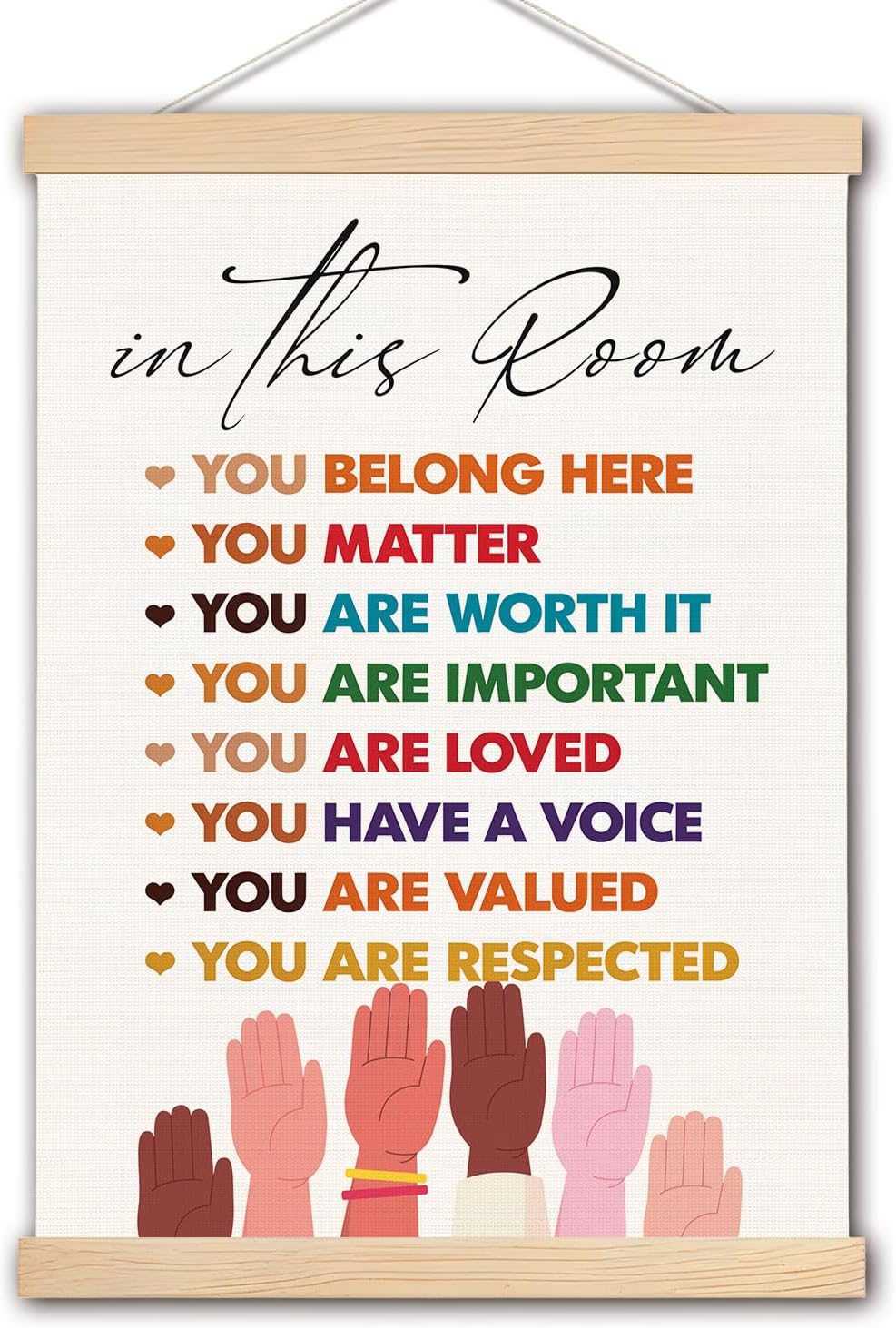 Amazon.com - DNEULYR Inspirational Wall Decor, in This Room You Belong ...