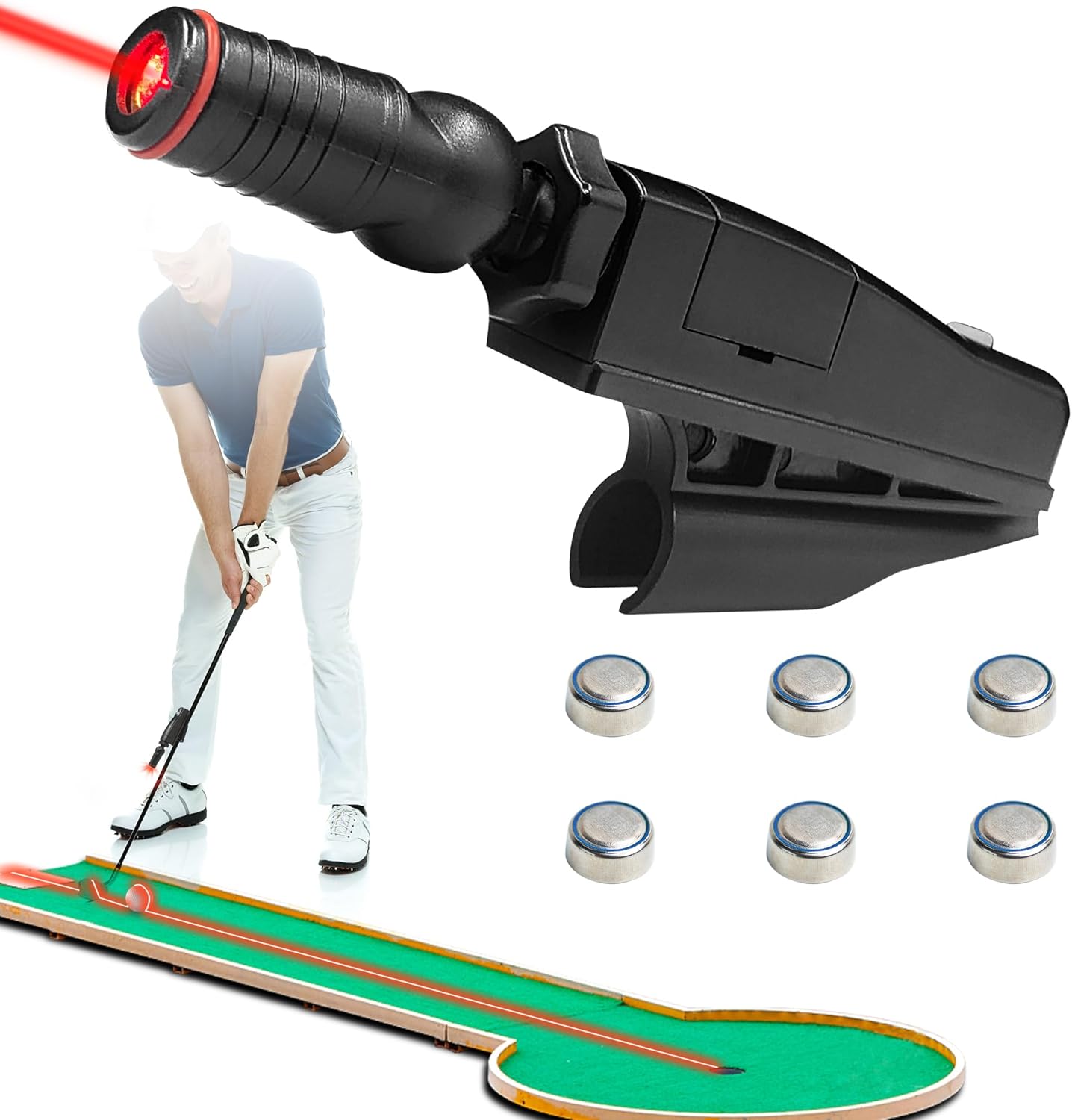 Amazon.com: SZWRSKJ Golf Laser Sight Putting Training Aid, Red Laser ...
