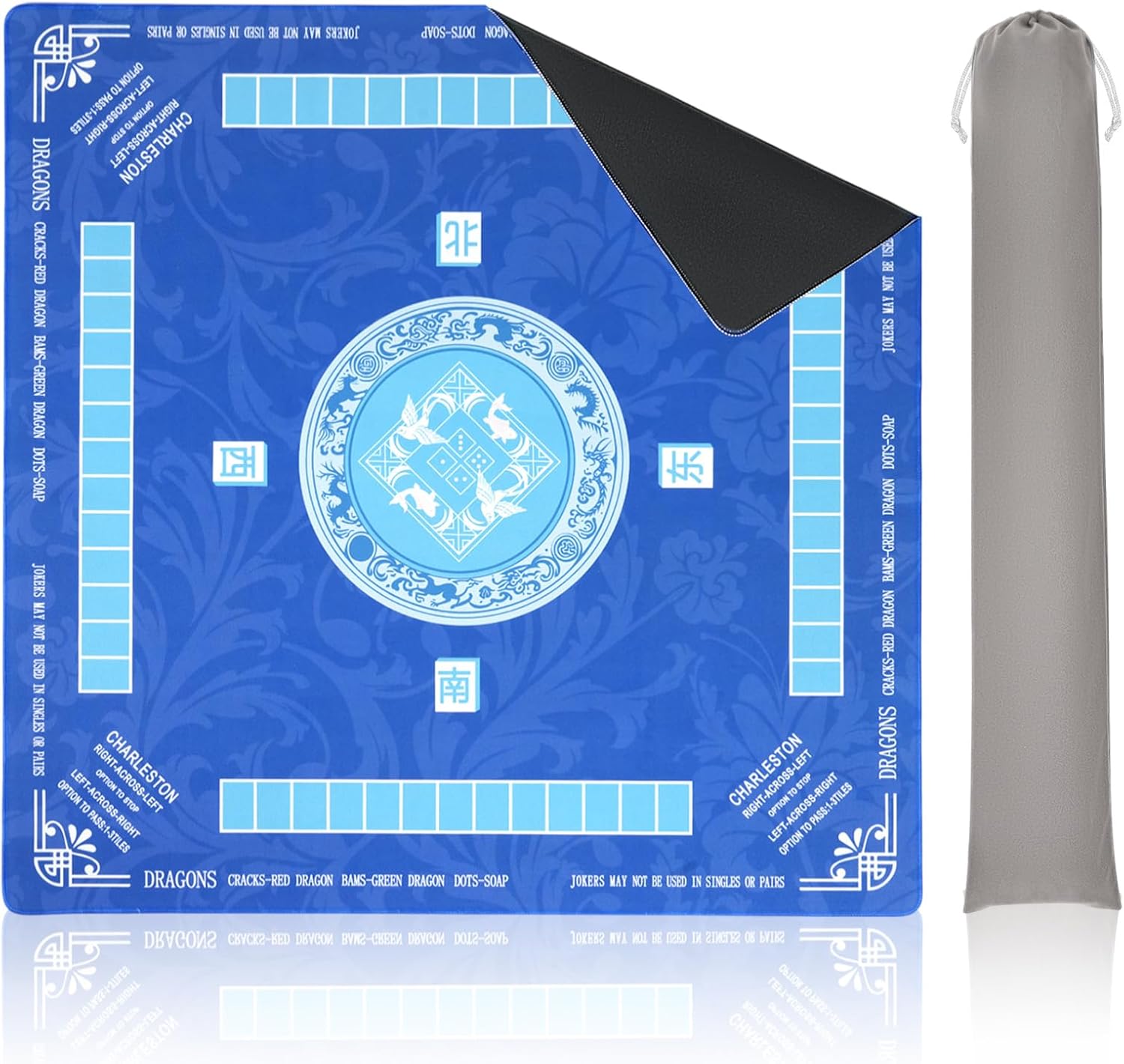 Amazon.com: Jieting Mahjong Mat with Carrying Bag for Table 32x32 Inch – Non-Slip Noise-Reducing ...