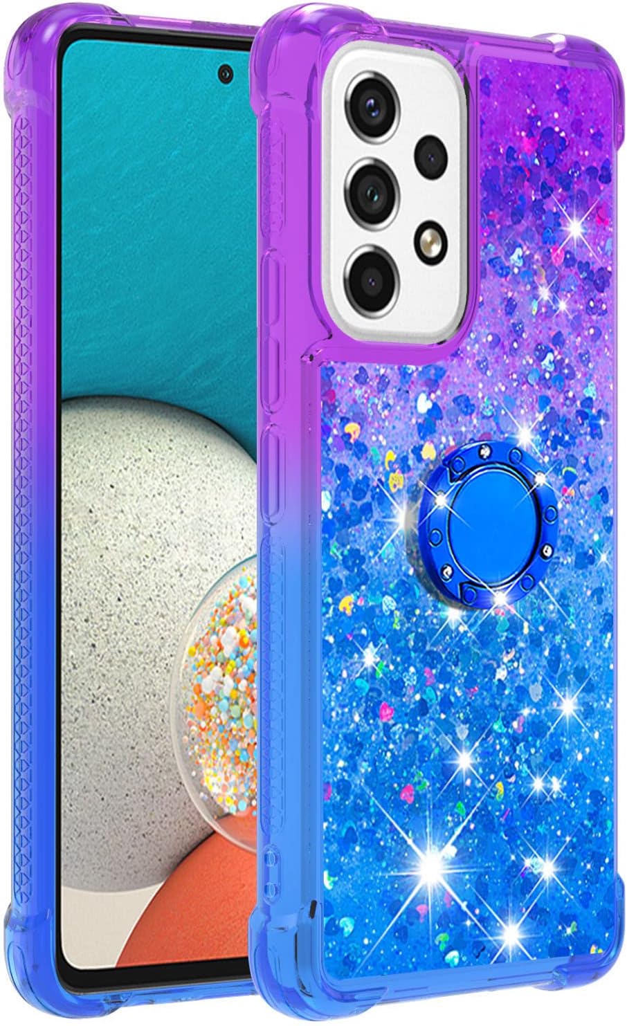 Samsung Galaxy A54 5G Case with Ring Kickstand, Cute Glitter Bling ...