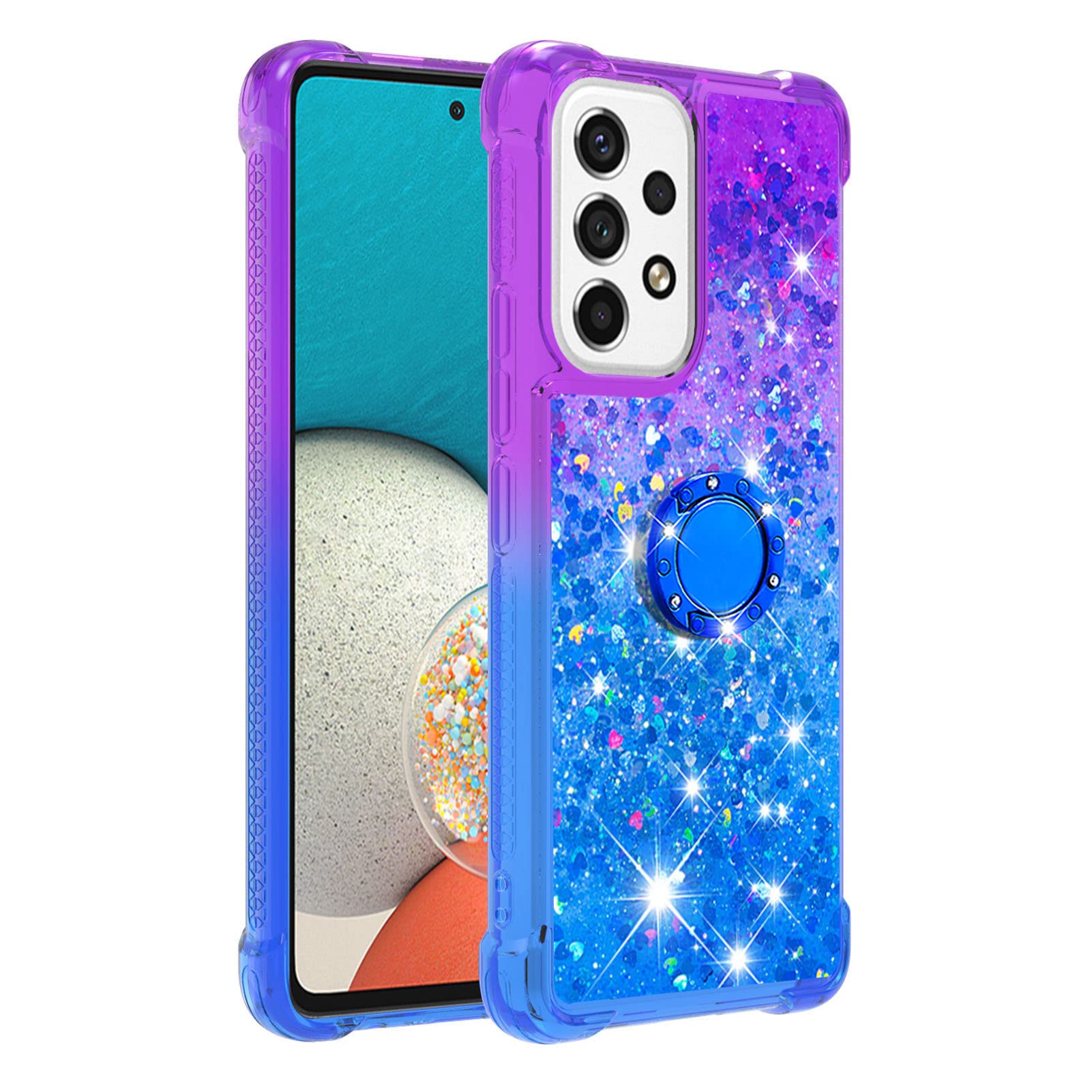 Samsung Galaxy A23 / M23 Case with Ring Kickstand, Cute Glitter Bling ...