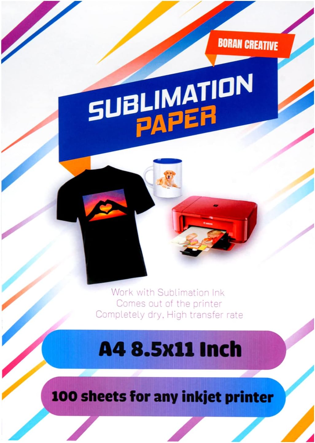 Sublimation Paper T Shirts Transfer Paper 8.5x11 inch Heat Transfer ...