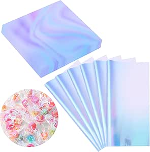 Amazon.com: JarThenaAMCS 200Pcs Cellophane Sheets Iridescent Film Cello ...