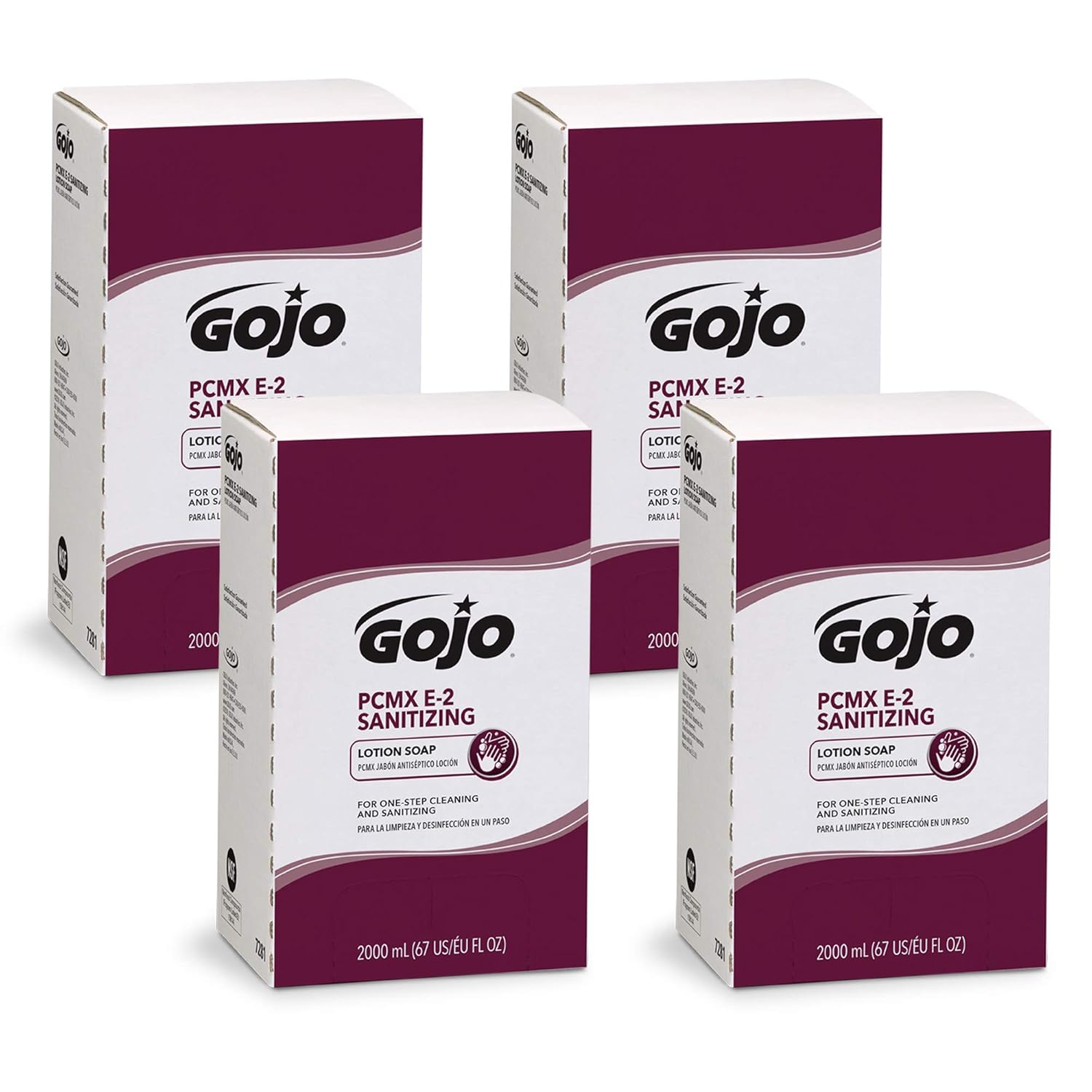 GOJO PCMX E2 Sanitizing Lotion Soap, Fragrance Free, 2000 mL Sanitizing ...