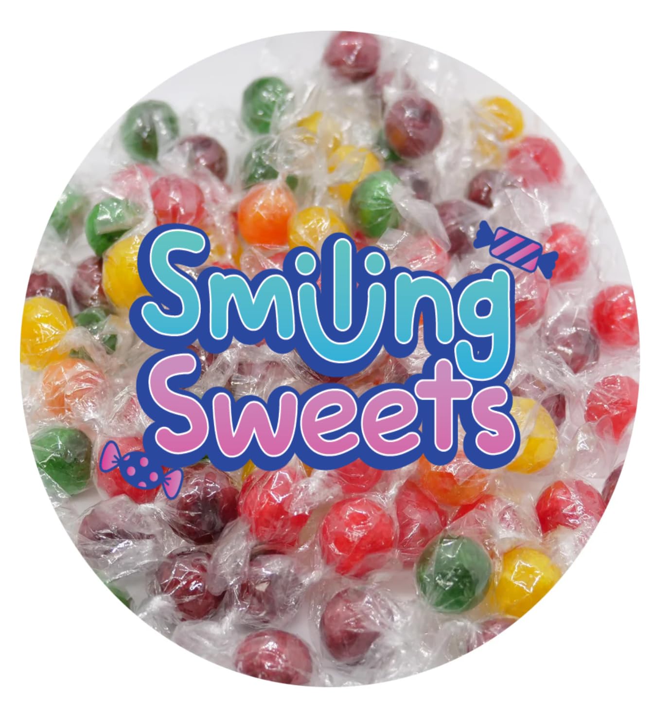 Amazon.com : Smiling Sweets Assorted Sour Balls, 1 lb of Sour Hard ...