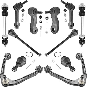 Amazon.com: ASTARPRO 12pcs Suspension Kit Front Upper Control Arms and Ball Joints| Tie Rod Ends ...