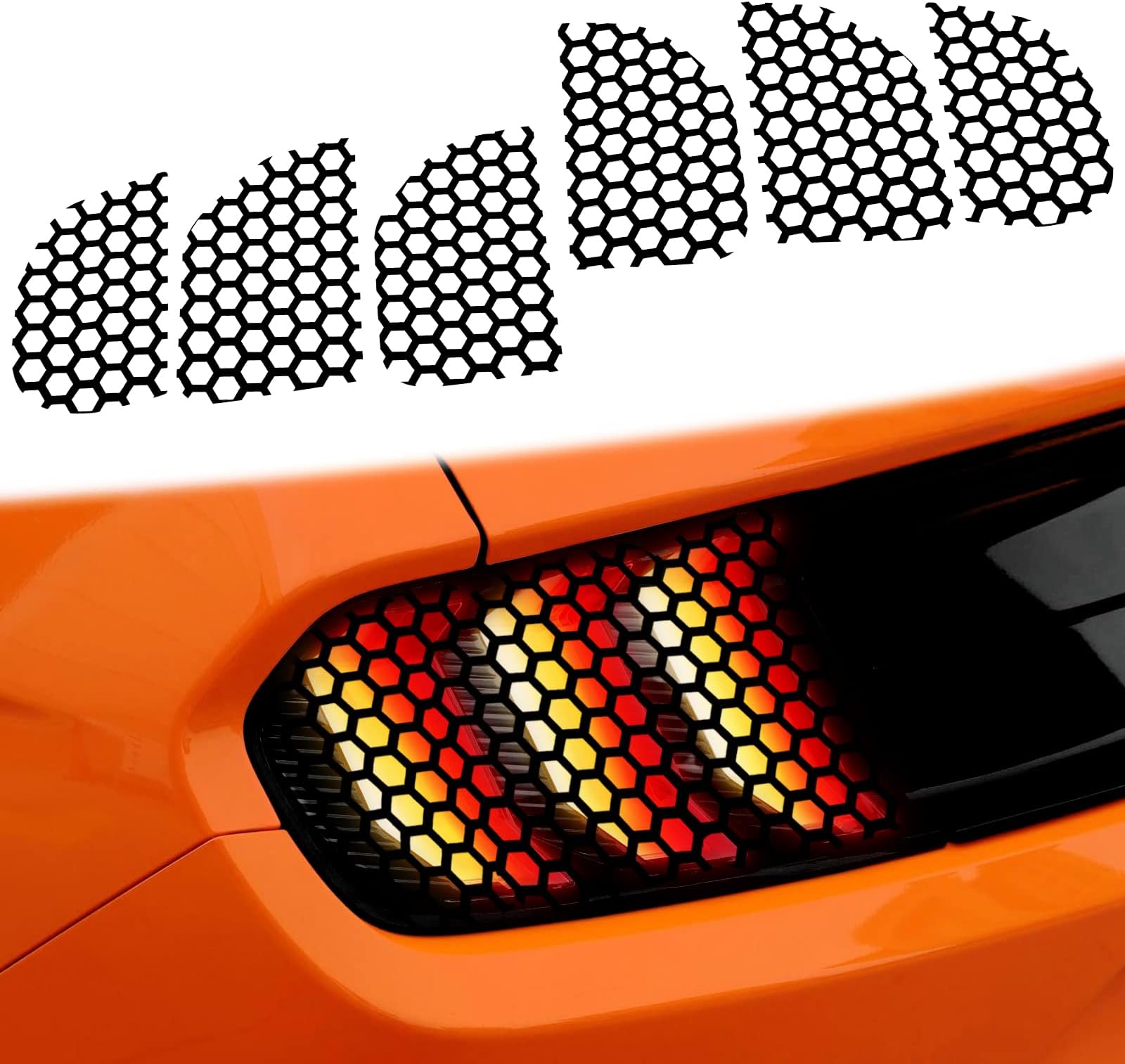 Amazon.com: 6 PCS Car Rear Tail Light Stickers PVC, Car Exterior ...