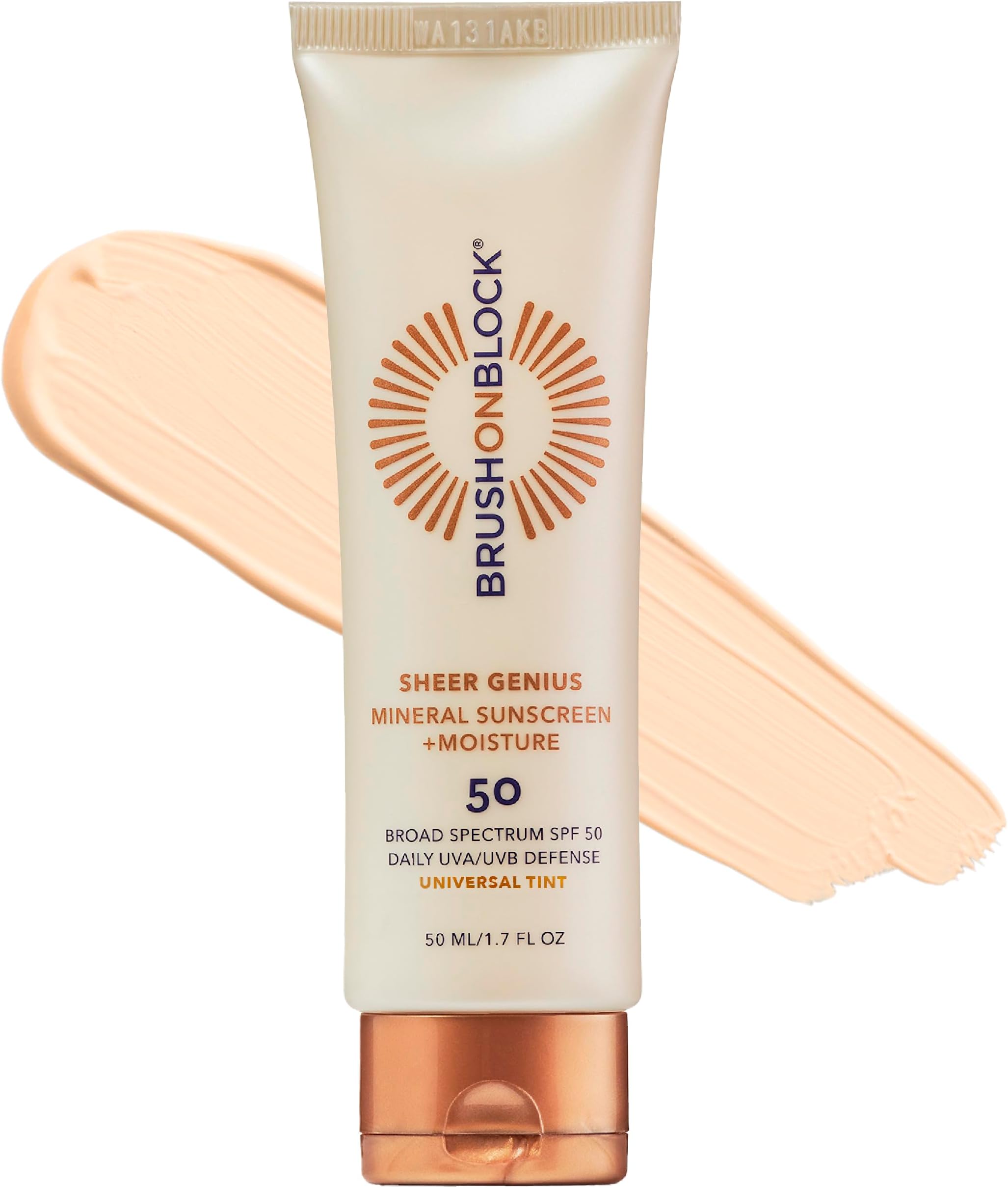 Amazon.com: Brush On Block Sheer Genius Universal Tint SPF 50, Mineral ...