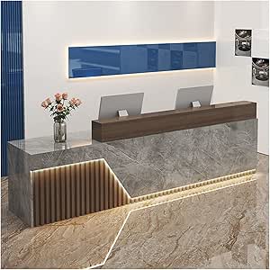 QWEASDF Mostrador de Recepción Gabinete de Cajero con Cerradura Cajón ...