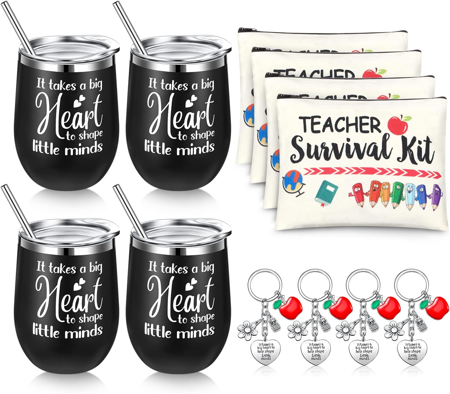 Amazon.com | Rtteri 6 Set Teacher Appreciation Gifts Bulk 12 oz Rainbow ...