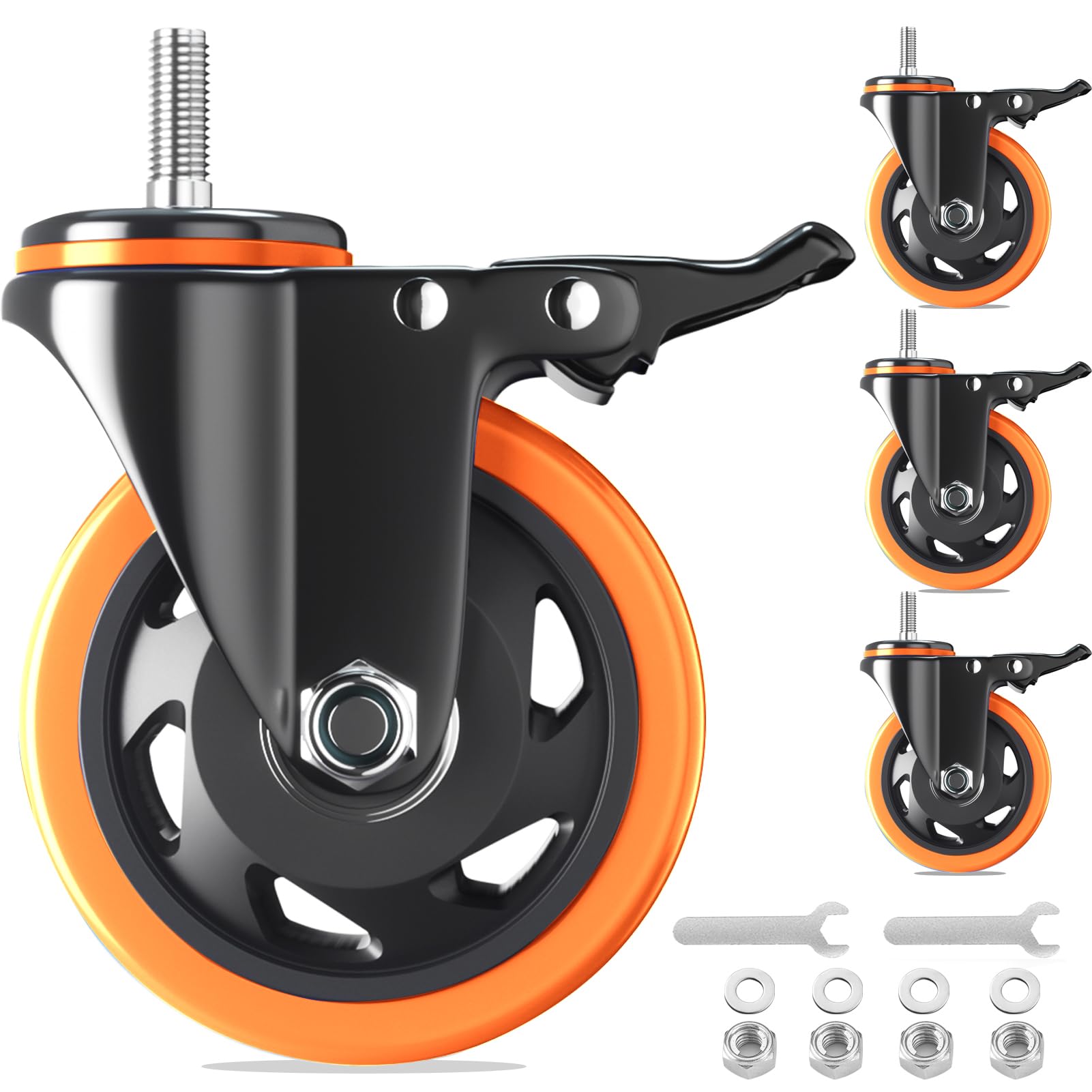 Snapklik.com : 5 Inch Stem Caster Wheels Heavy Duty