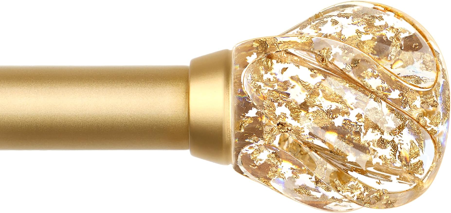 Amazon.com: USFOOK Gold Curtain Rods and Lipstick Shape Finial Curtain ...