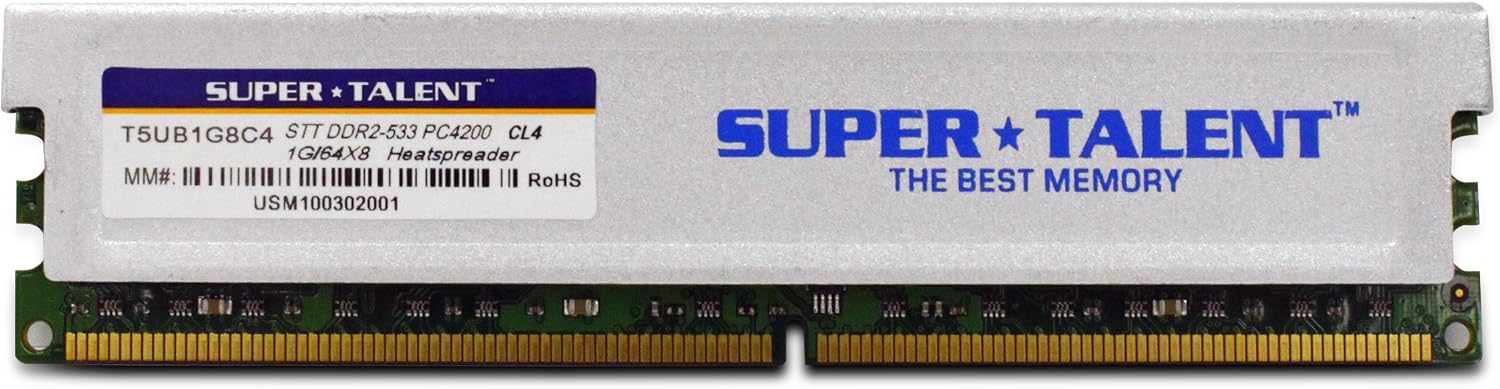Super Talent DDR2-533 1GB/64x8 CL4 S-Rigid Memory T5UB1G8C4 : Amazon.ca ...