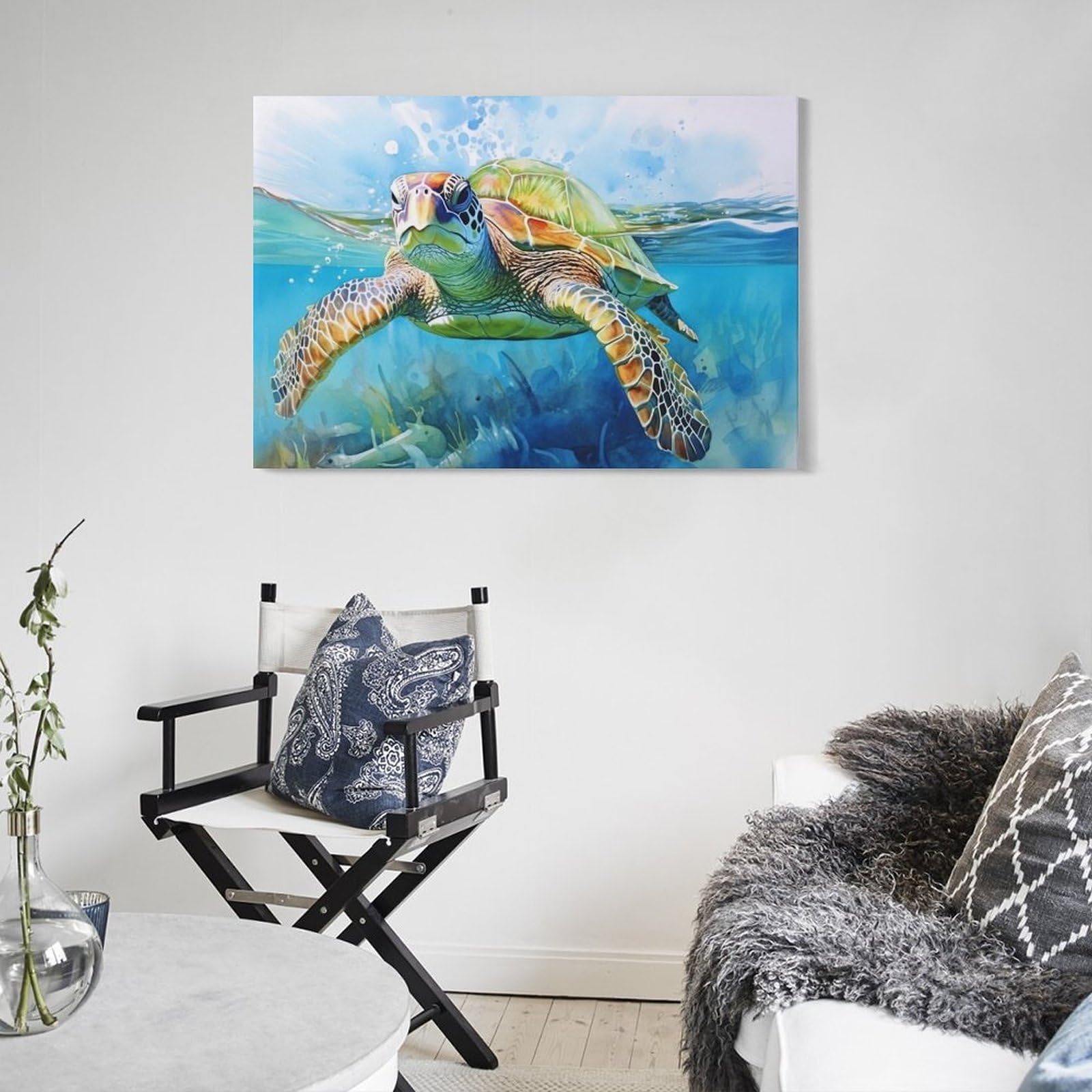 Turtle Paintings On Canvas Paint By Numbers Relaxing Turtle