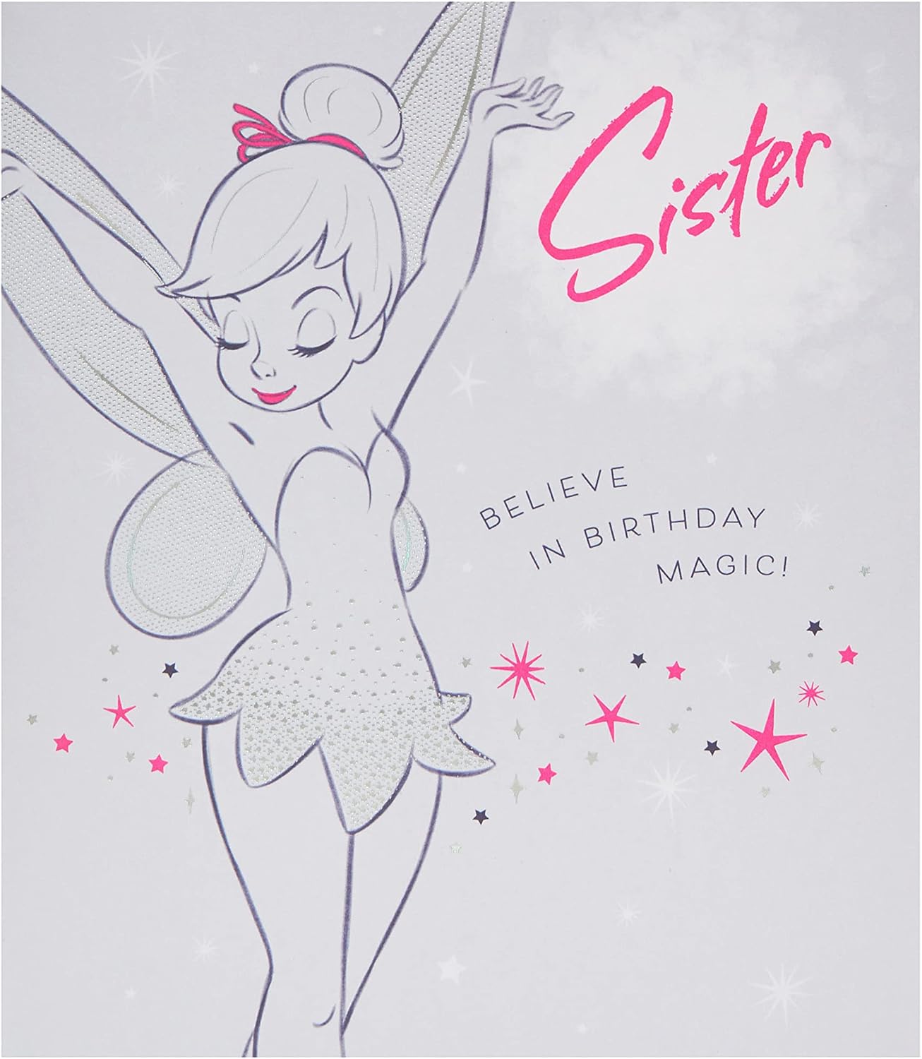Amazon.com : UK Greetings Disney Tinkerbell Birthday Card For Sister ...